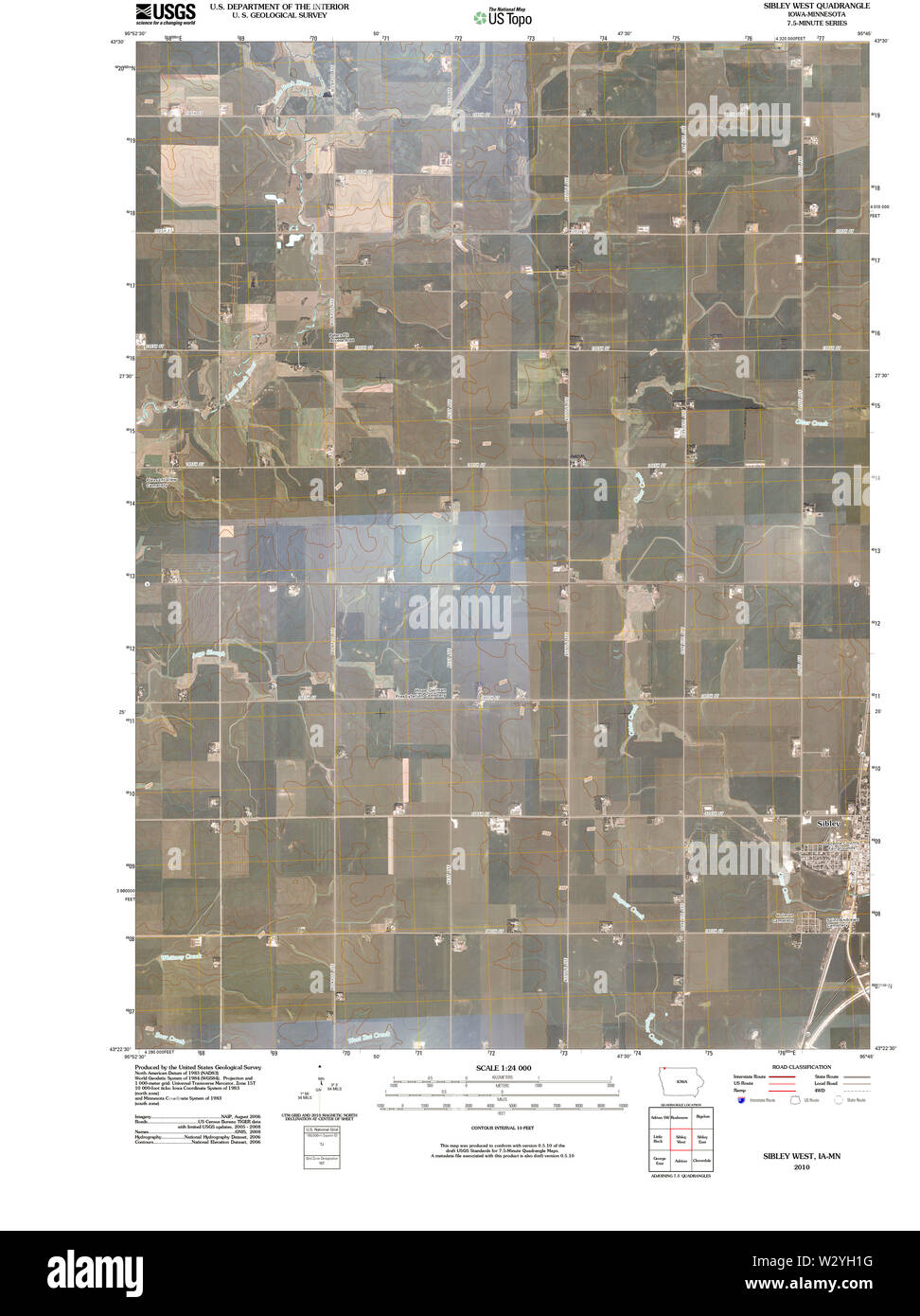 Sibley iowa map hi-res stock photography and images - Alamy