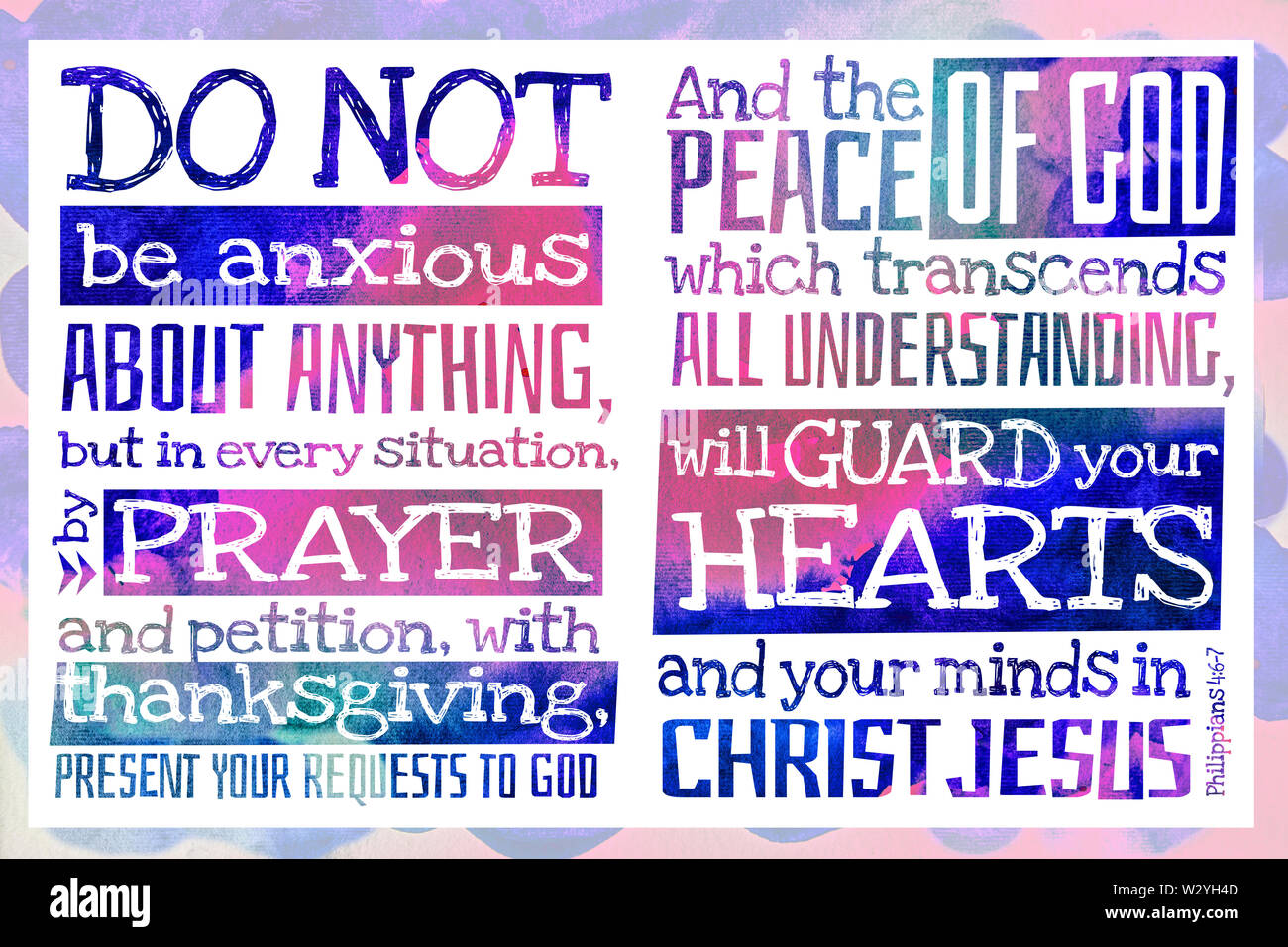 Do not be anxious about anything, And the peace of God, which ...