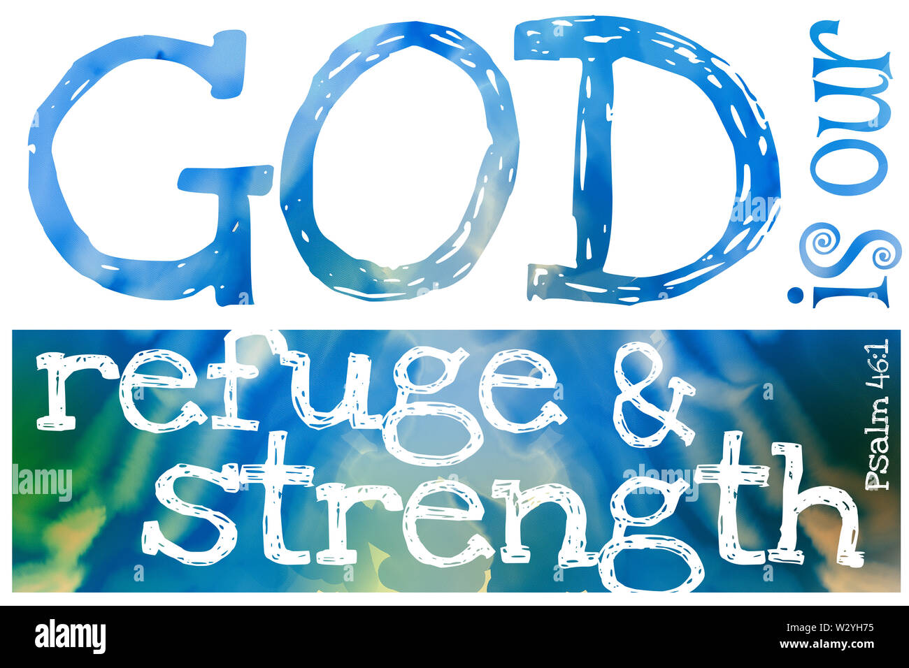 God Is Our Refuge And Strength Psalm 46 1 Horizontal Poster With
