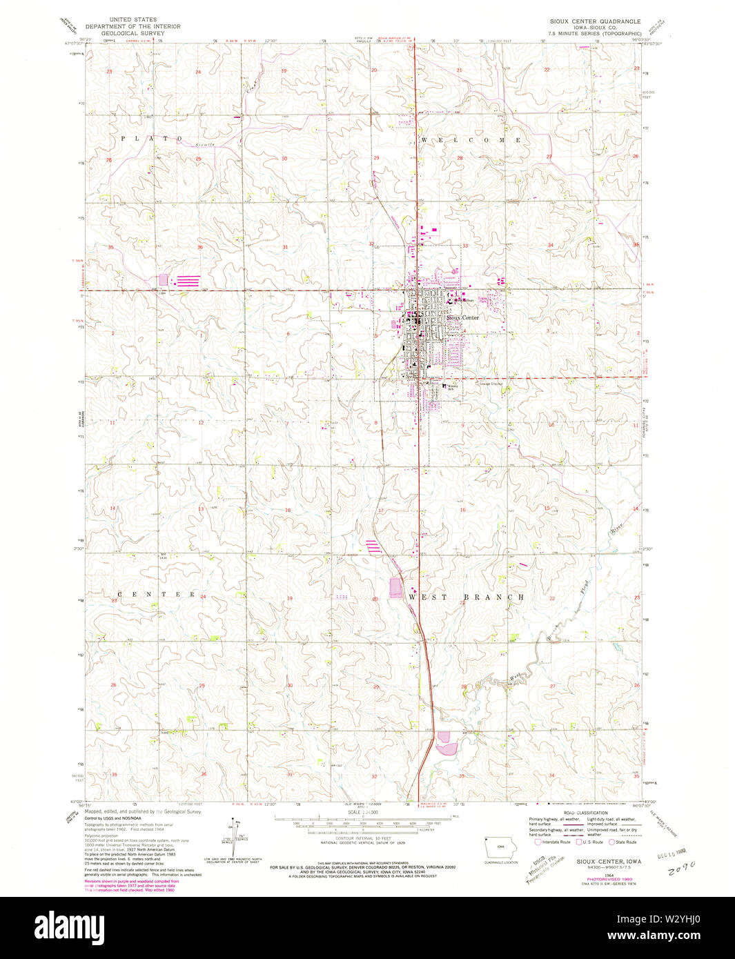 Map of sioux center hi-res stock photography and images - Alamy