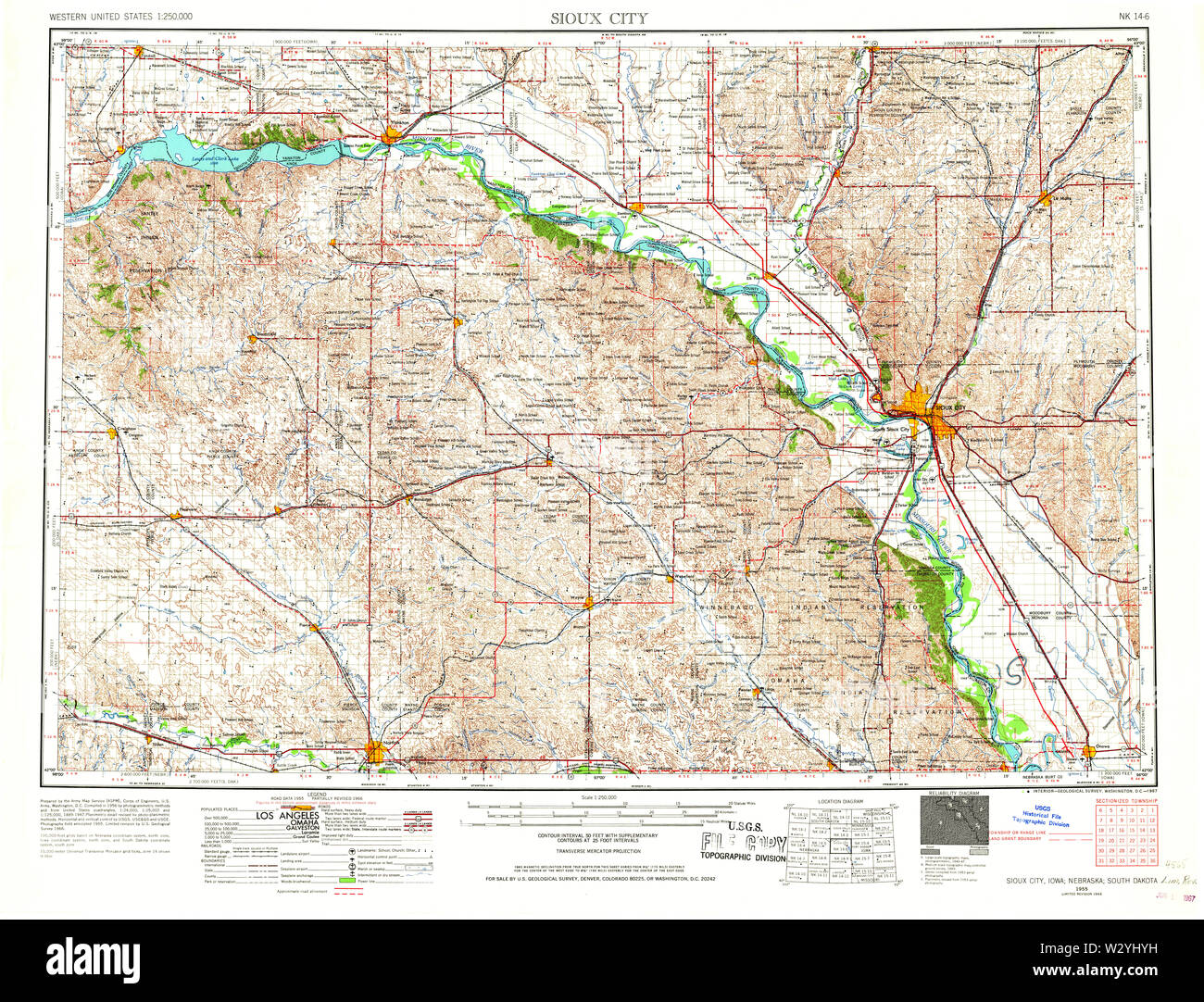 Sioux city iowa map Cut Out Stock Images & Pictures - Alamy