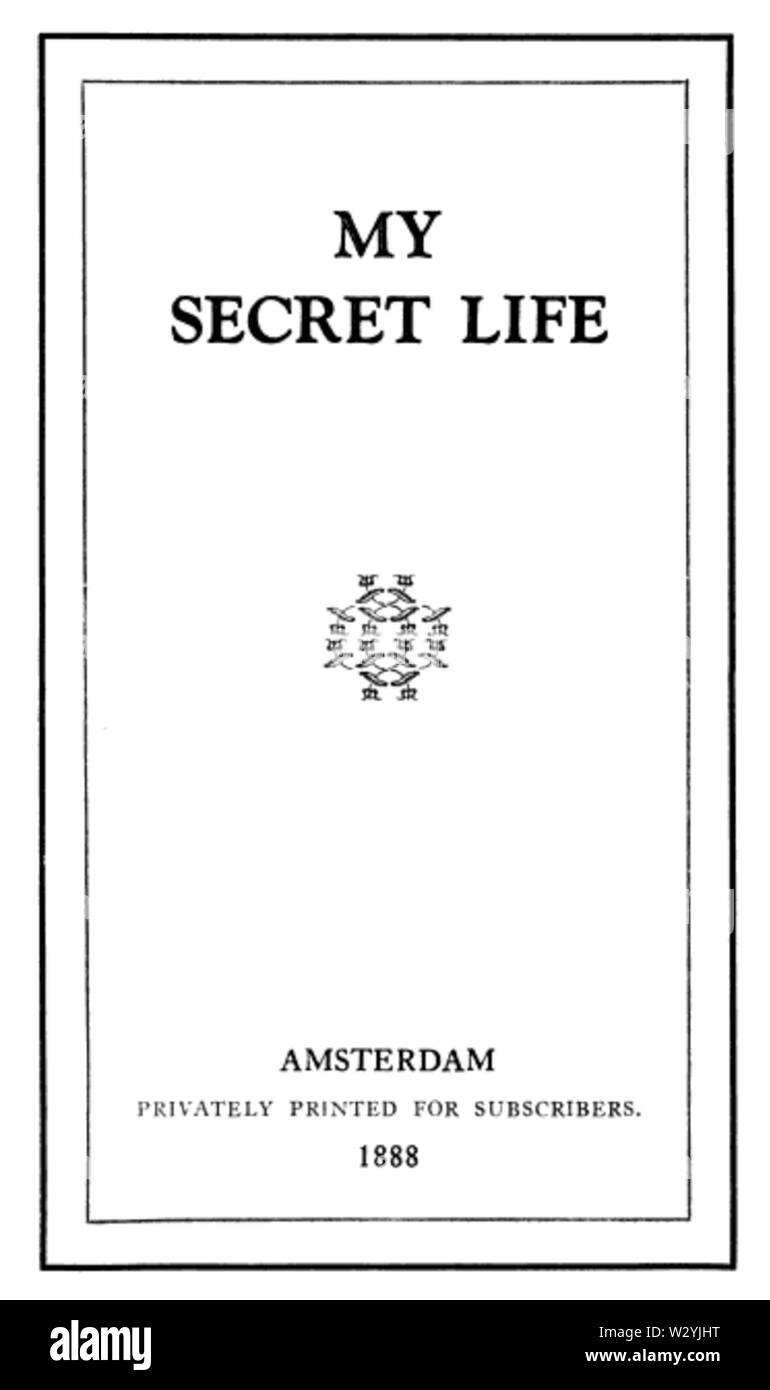 My Secret Life title page Stock Photo - Alamy