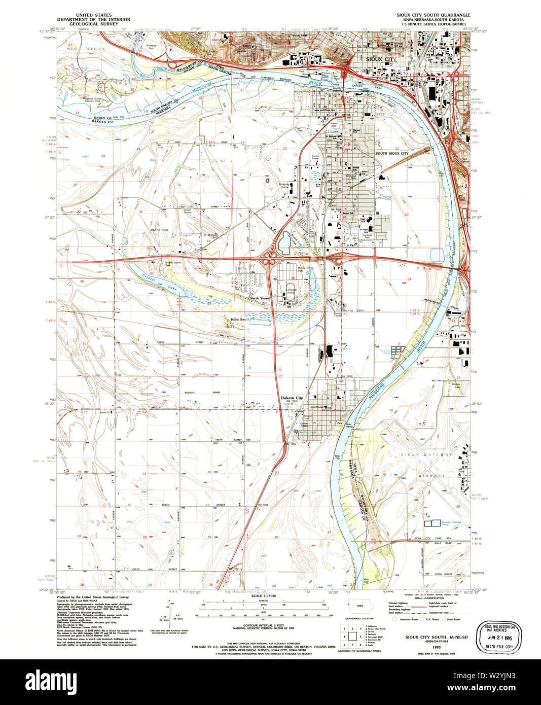 Sioux city iowa map Cut Out Stock Images & Pictures - Alamy
