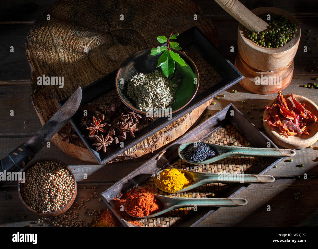 Assorted indian spices hi-res stock photography and images - Alamy