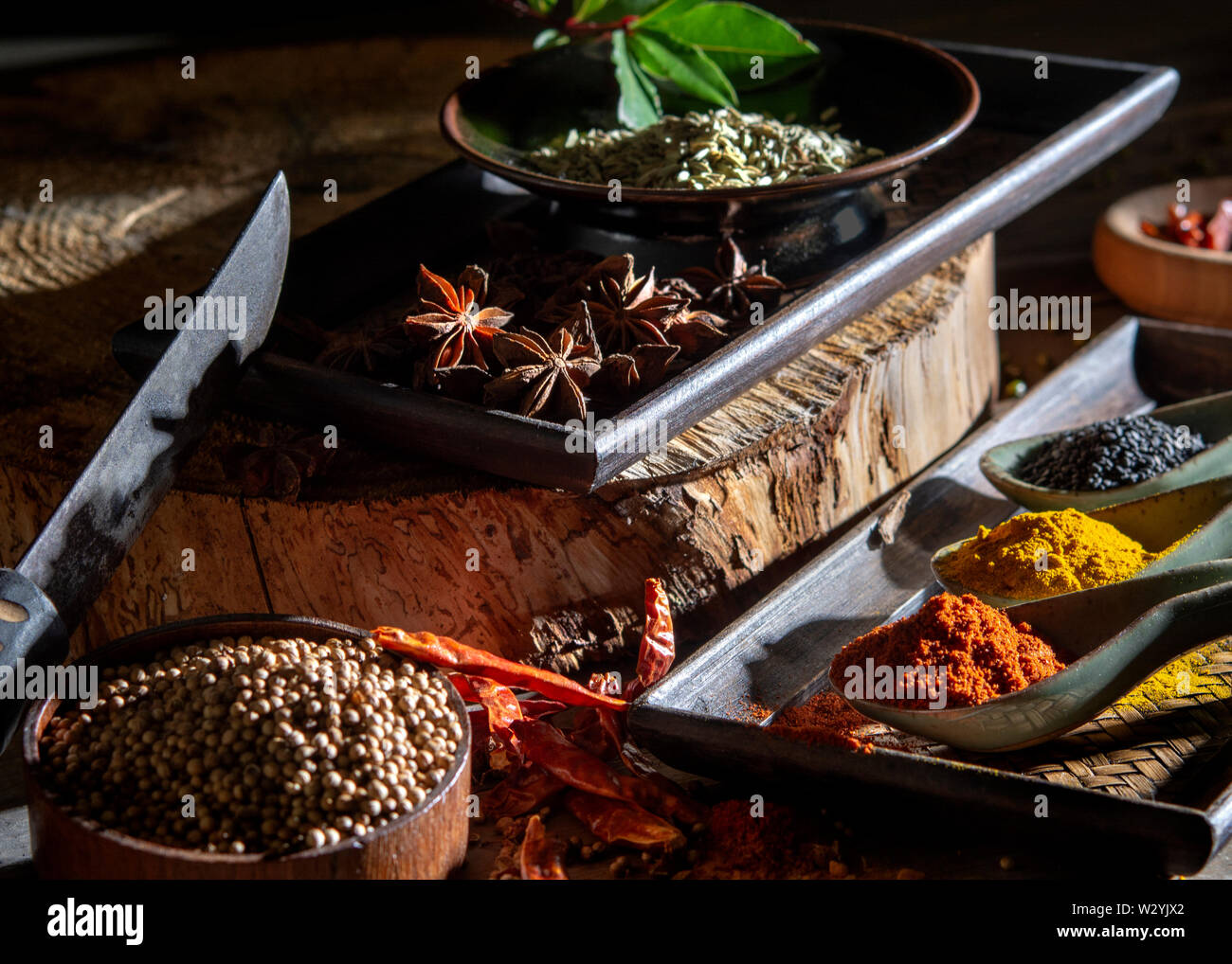 Assorted indian spices hi-res stock photography and images - Alamy