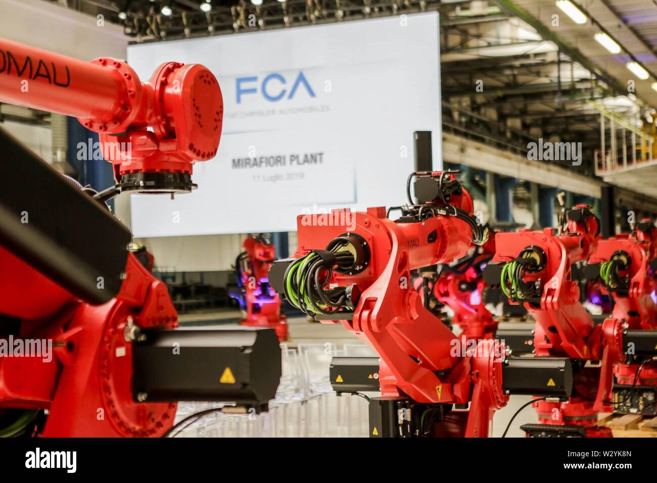 11-07-2019 Turin Fiat Mirafiori factories. Event during the ...