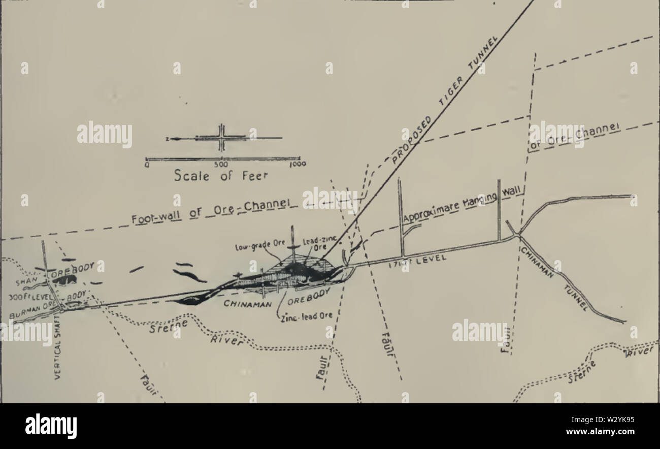 Namtu Bawdin mine map Stock Photo - Alamy