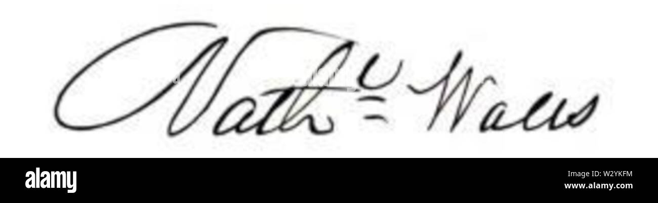 Nathaniel Wales signature Stock Photo - Alamy