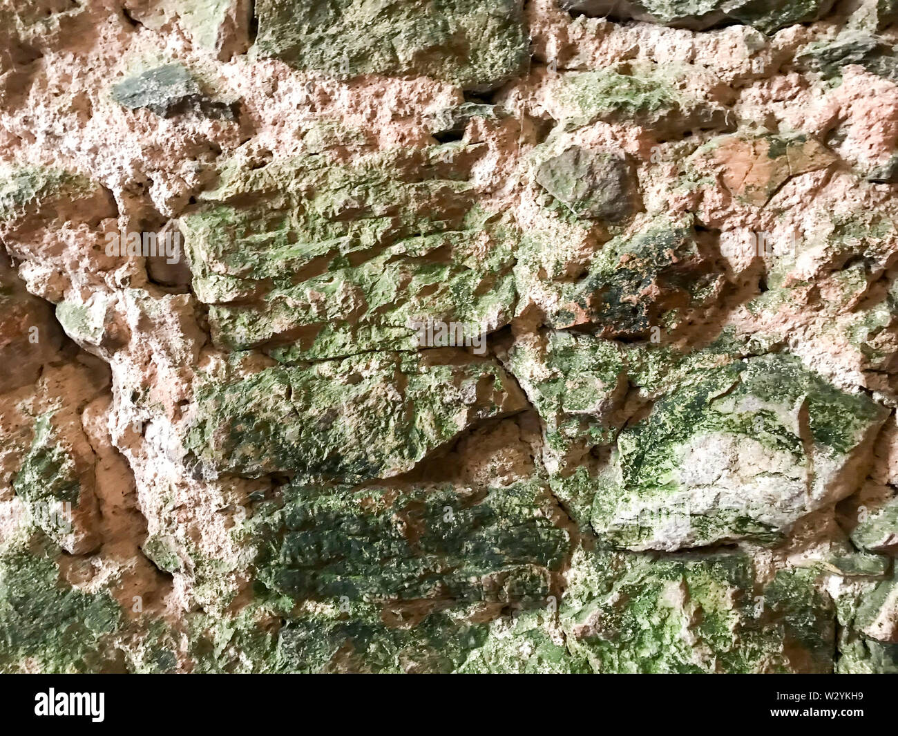 Stone surface with green mold Stock Photo - Alamy