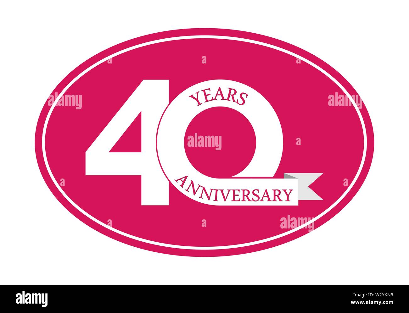 40 years birthday logo Stock Vector Images - Alamy