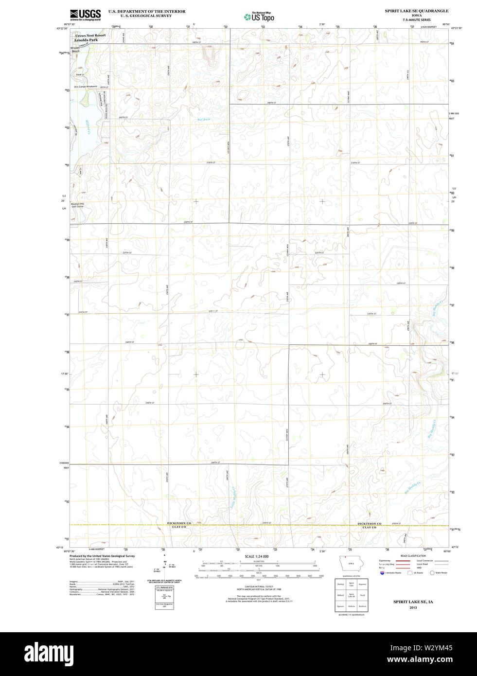 Spirit lake map Cut Out Stock Images & Pictures - Alamy