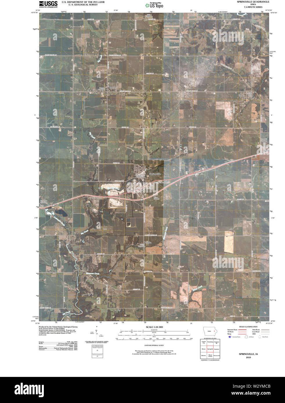 Map of springville Cut Out Stock Images & Pictures - Alamy