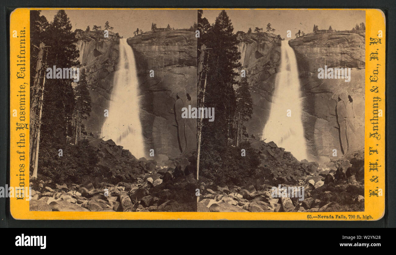 Nevada Falls, 700 ft high, by E & HT Anthony (Firm) 5 Stock Photo - Alamy