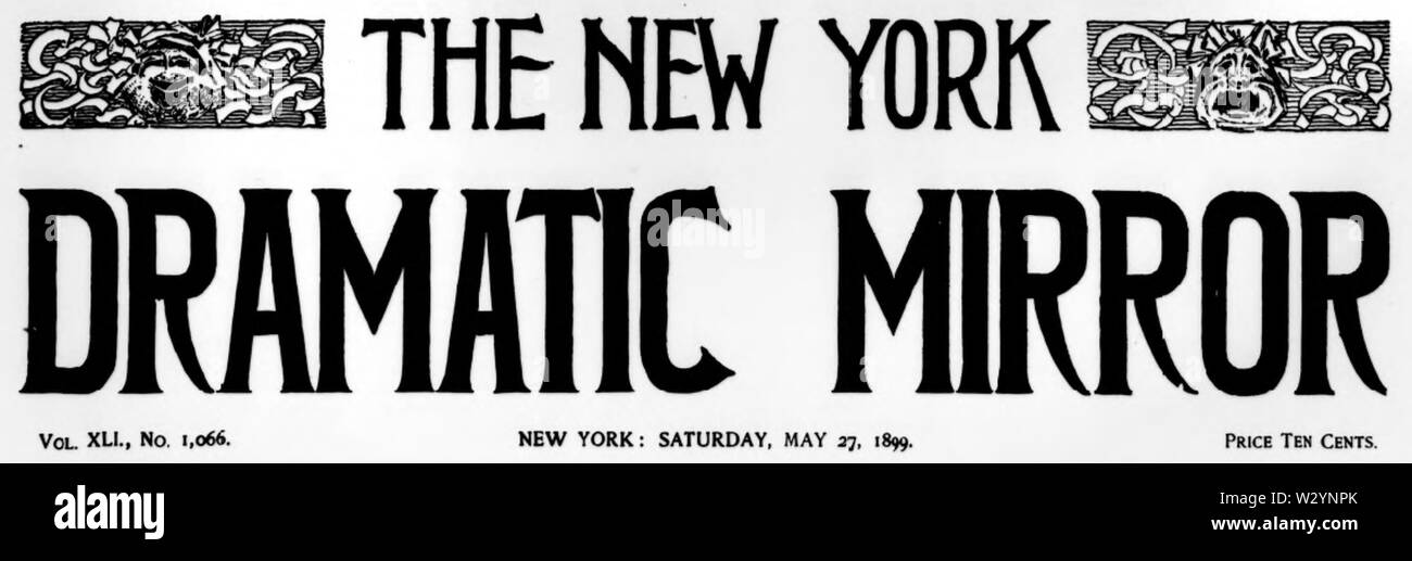 New York Dramatic Mirror 1899 Stock Photo - Alamy