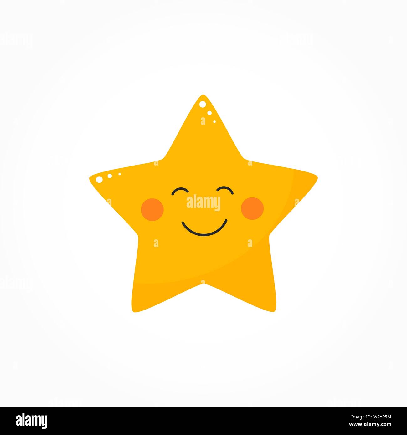 Cute star with smile icon. Vector illustration Stock Vector Image & Art ...