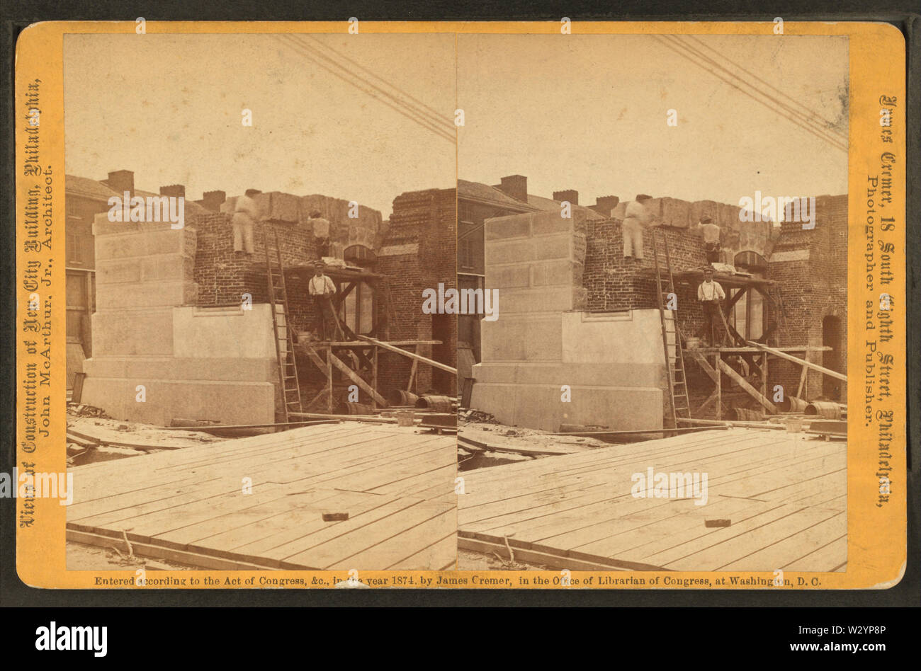 New city building, Philadelphia Views of construction in sub-basement ...