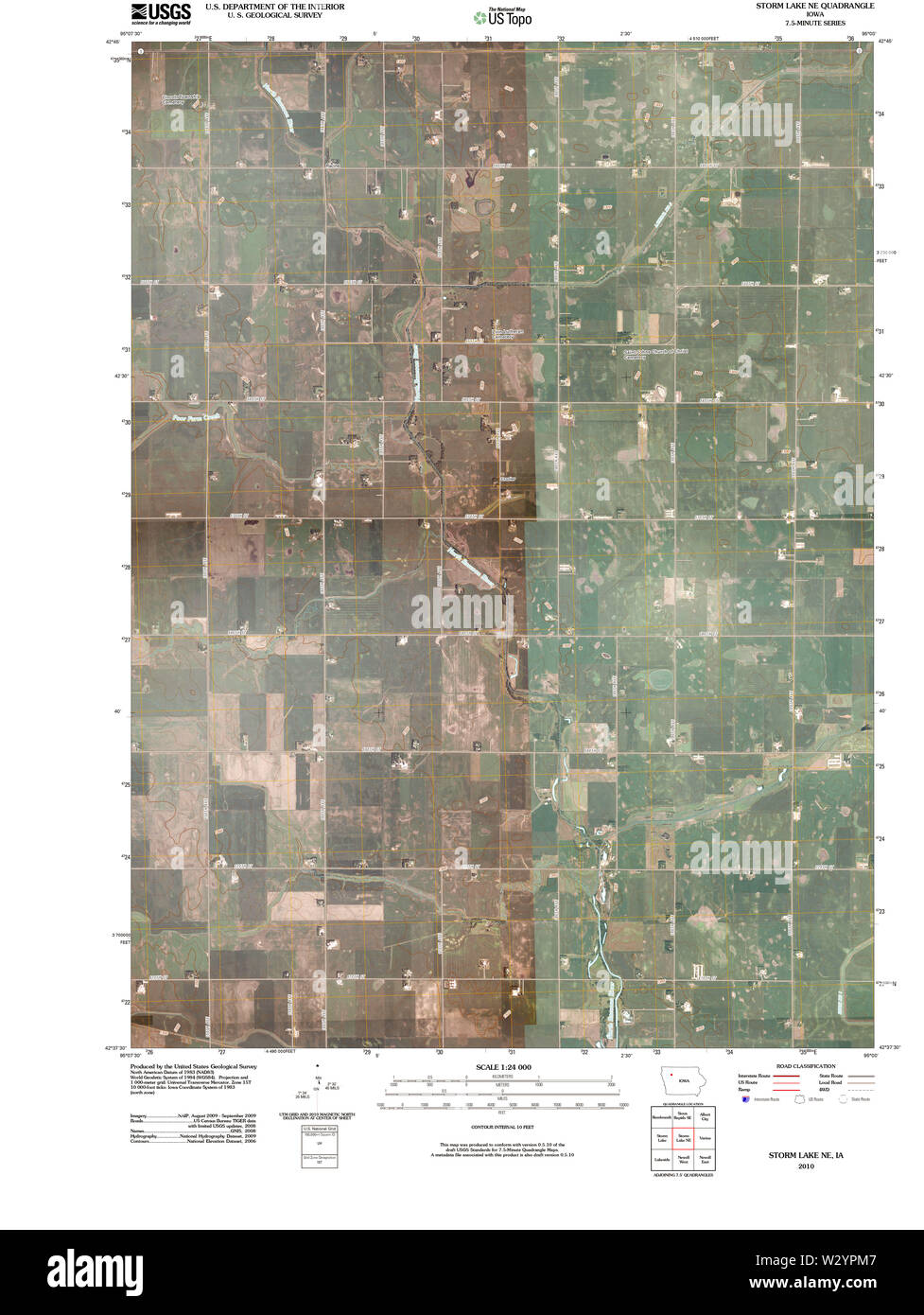 Map of storm lake Cut Out Stock Images & Pictures - Alamy