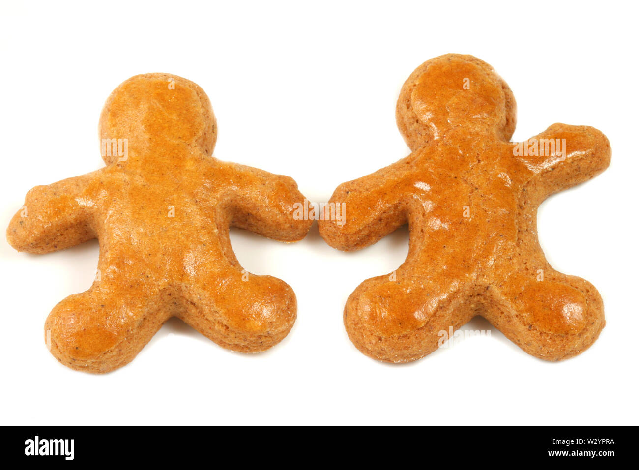 Gingerbread man - cookies couple isolated over white Stock Photo - Alamy