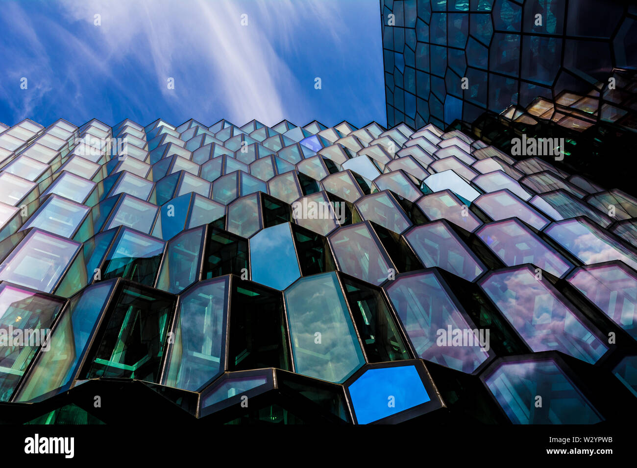 Reykjavik, Iceland, July 2019: Architecture close-up and detail of the ...