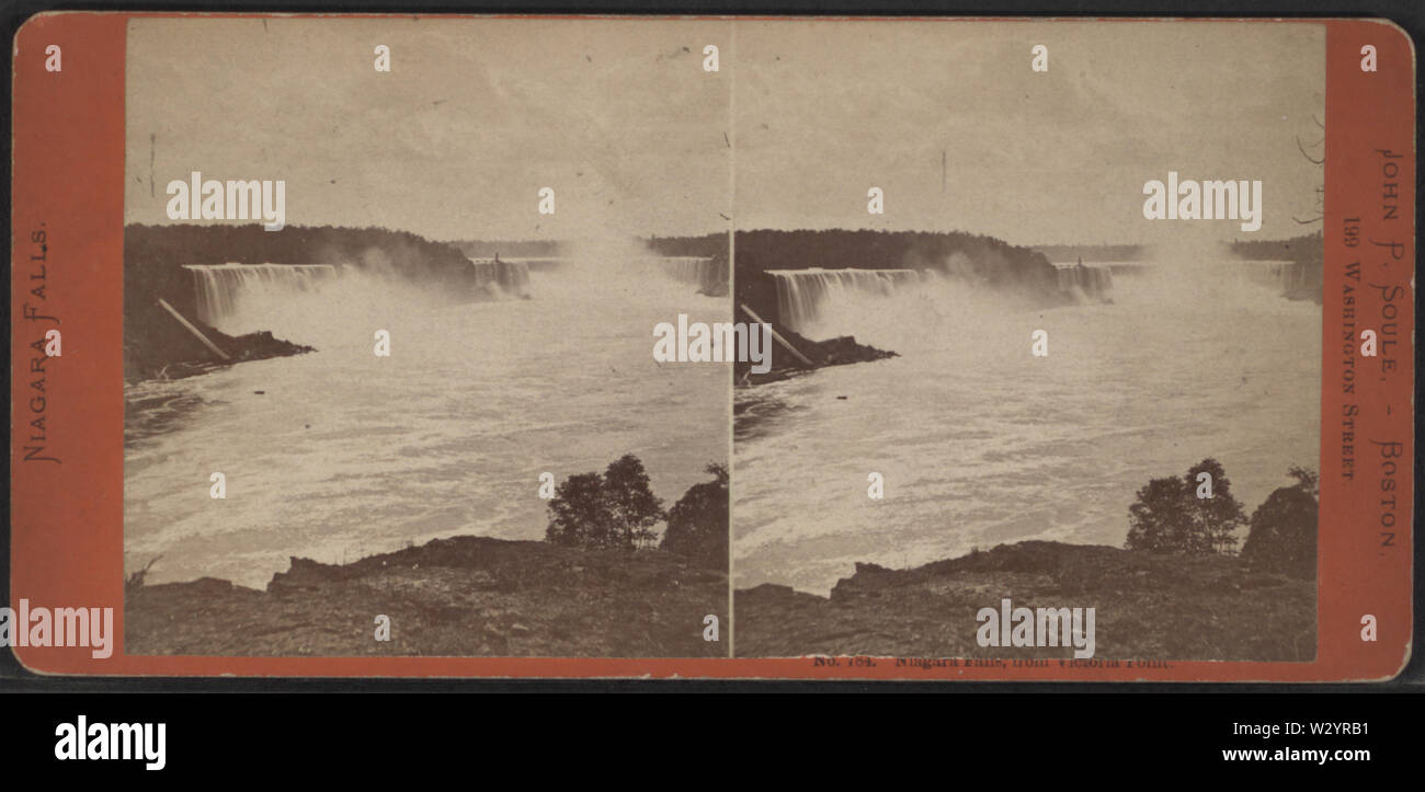 Niagara Falls, from Victoria Point, by Soule, John P, 1827-1904 Stock ...