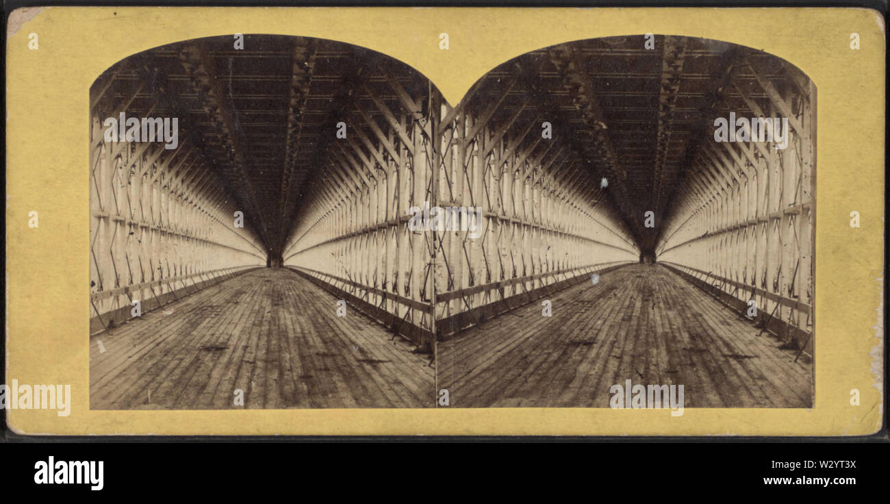 Niagara, the Suspension Bridge, interior, from Robert N Dennis ...
