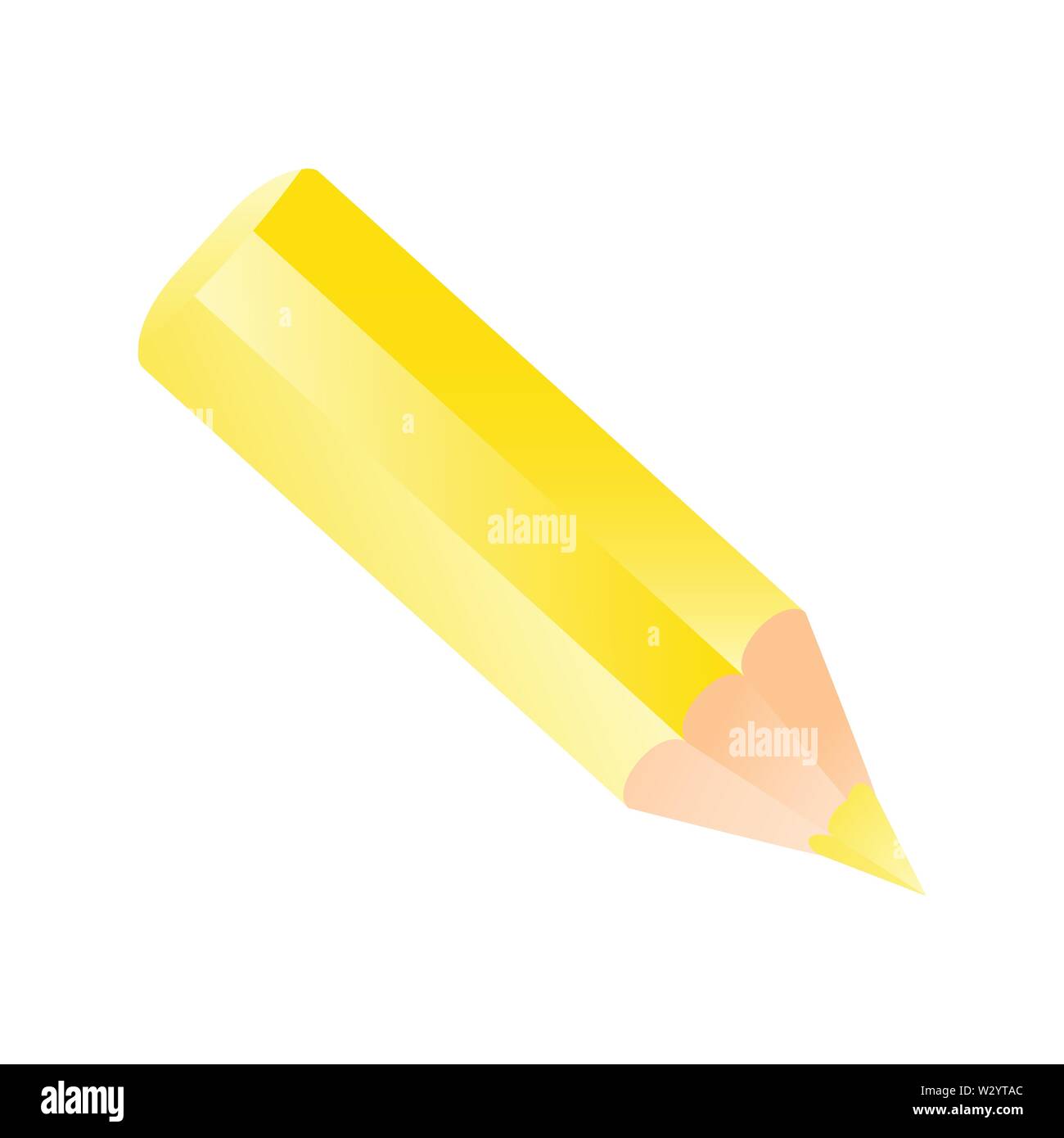 Short small pencil icon. Yellow color pencil Stock Vector Image & Art ...