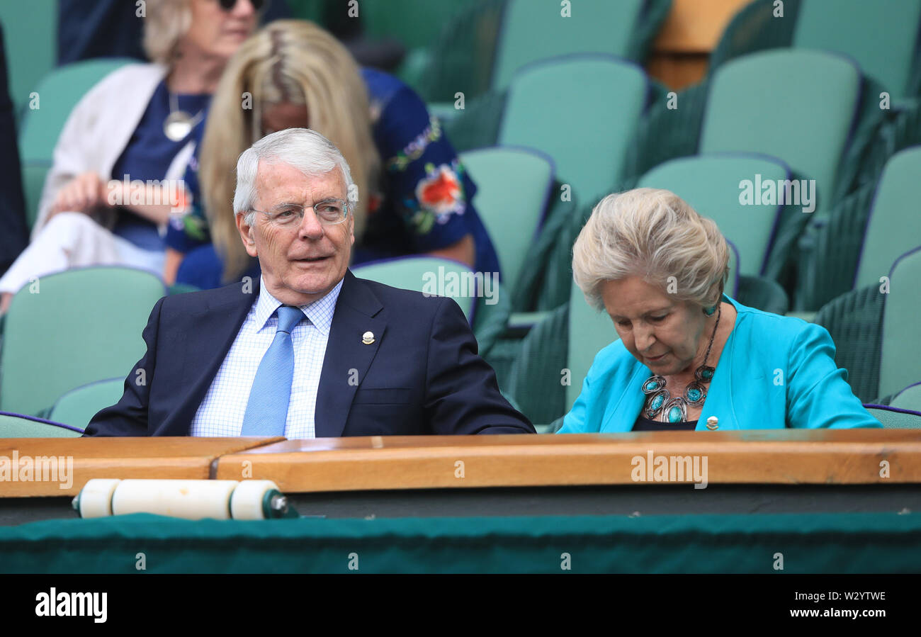 Sir John Major and wife Norma Major in the royal box on day ten of the ...