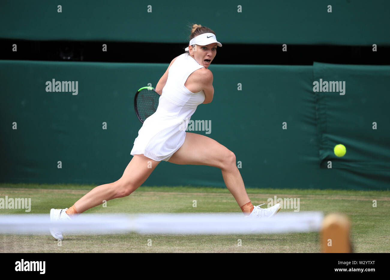 Simona Halep during her semi-final match against Elina Svitolina on ...