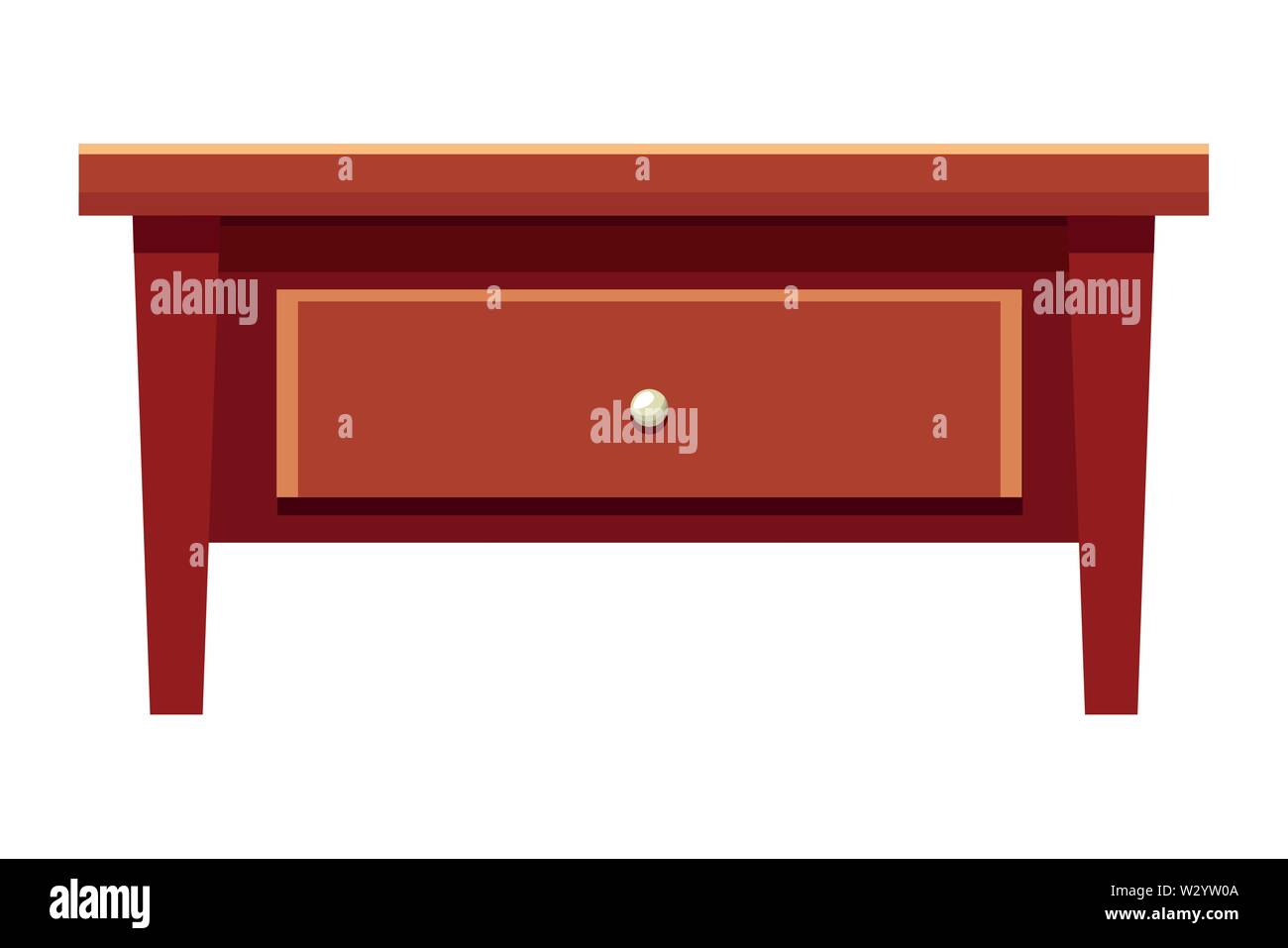 Wooden small cabinet furniture cartoon Stock Vector Image & Art - Alamy