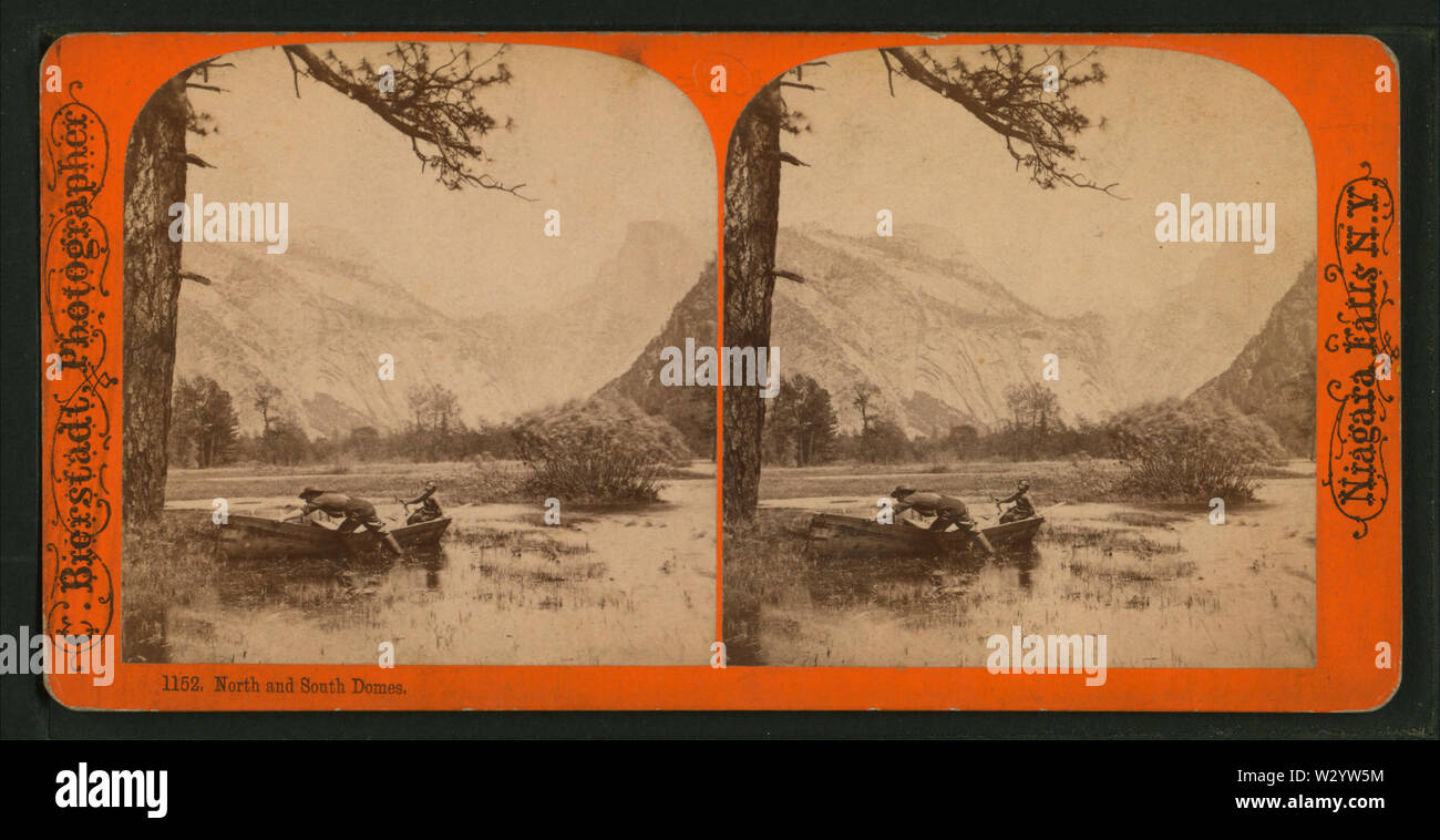 North and South Domes, by Bierstadt, Charles, 1819-1903 Stock Photo - Alamy