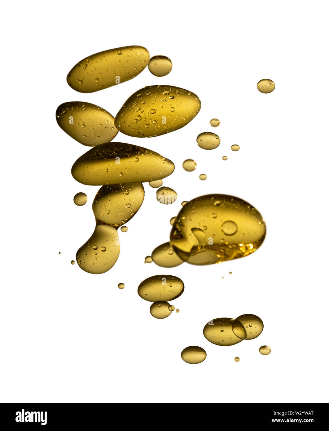 Golden yellow abstract oil Cut Out Stock Images & Pictures - Alamy