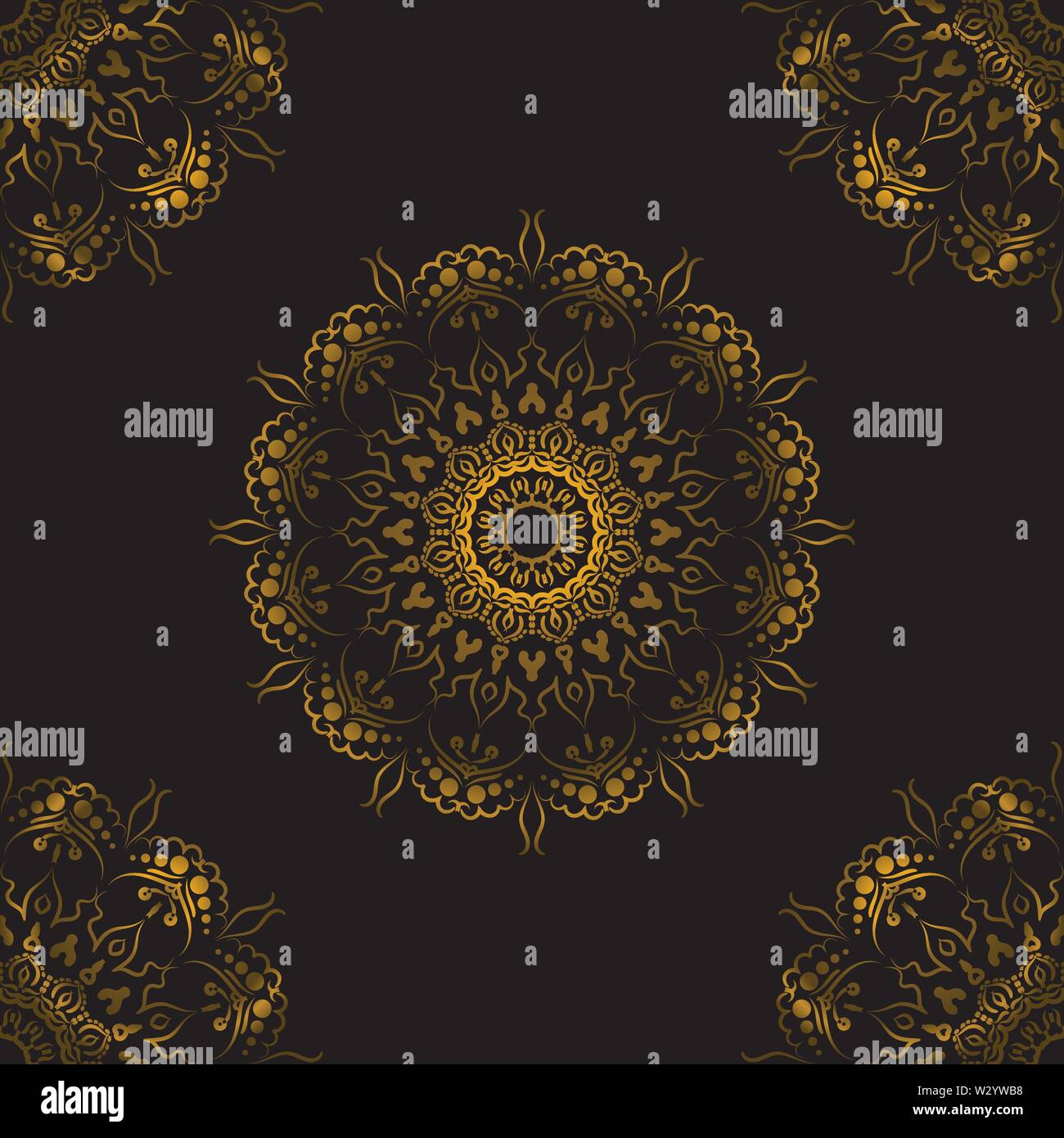 Exquisite baroque style floral doodle seamless textile background ...