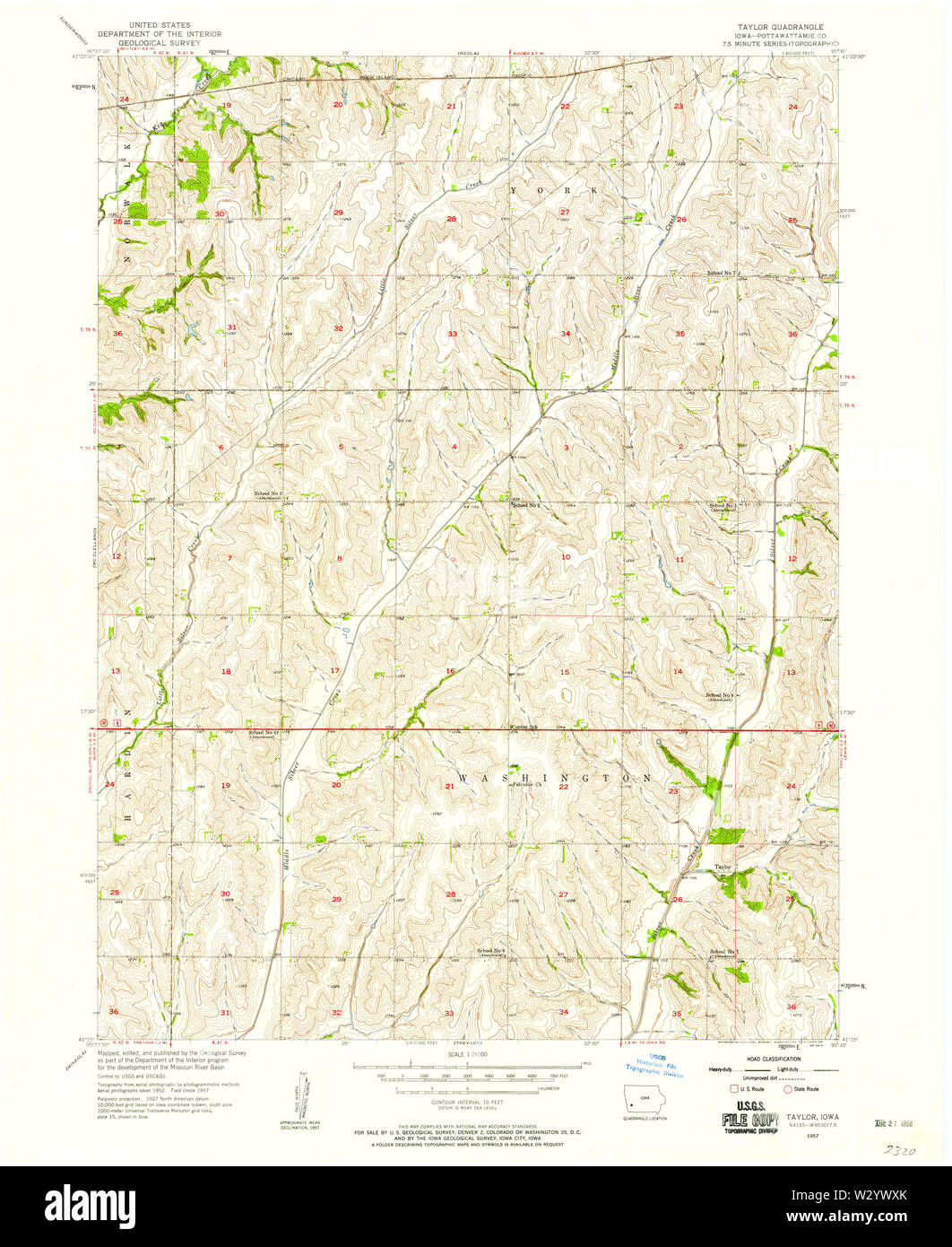 Taylor iowa map hi-res stock photography and images - Alamy