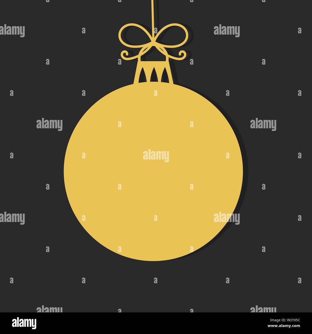 Christmas gold ball. Vector illustration Stock Vector Image & Art - Alamy
