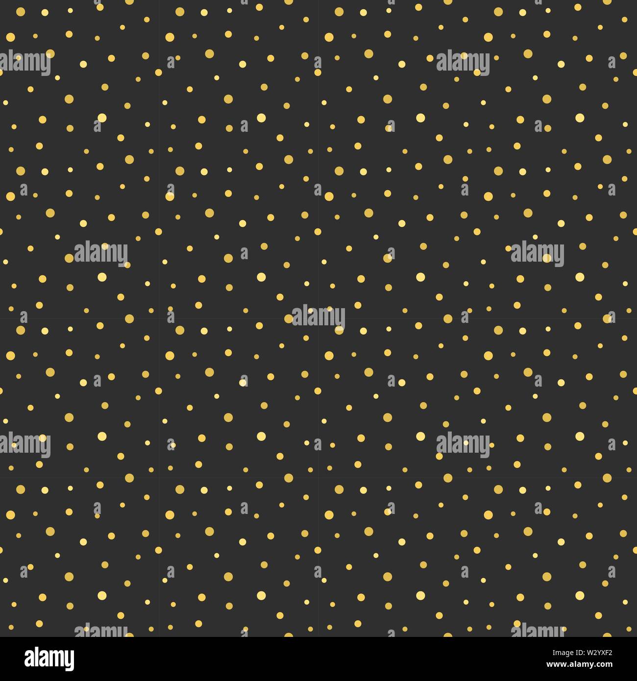 Golden dots on black background Christmas pattern. Vector illustration ...