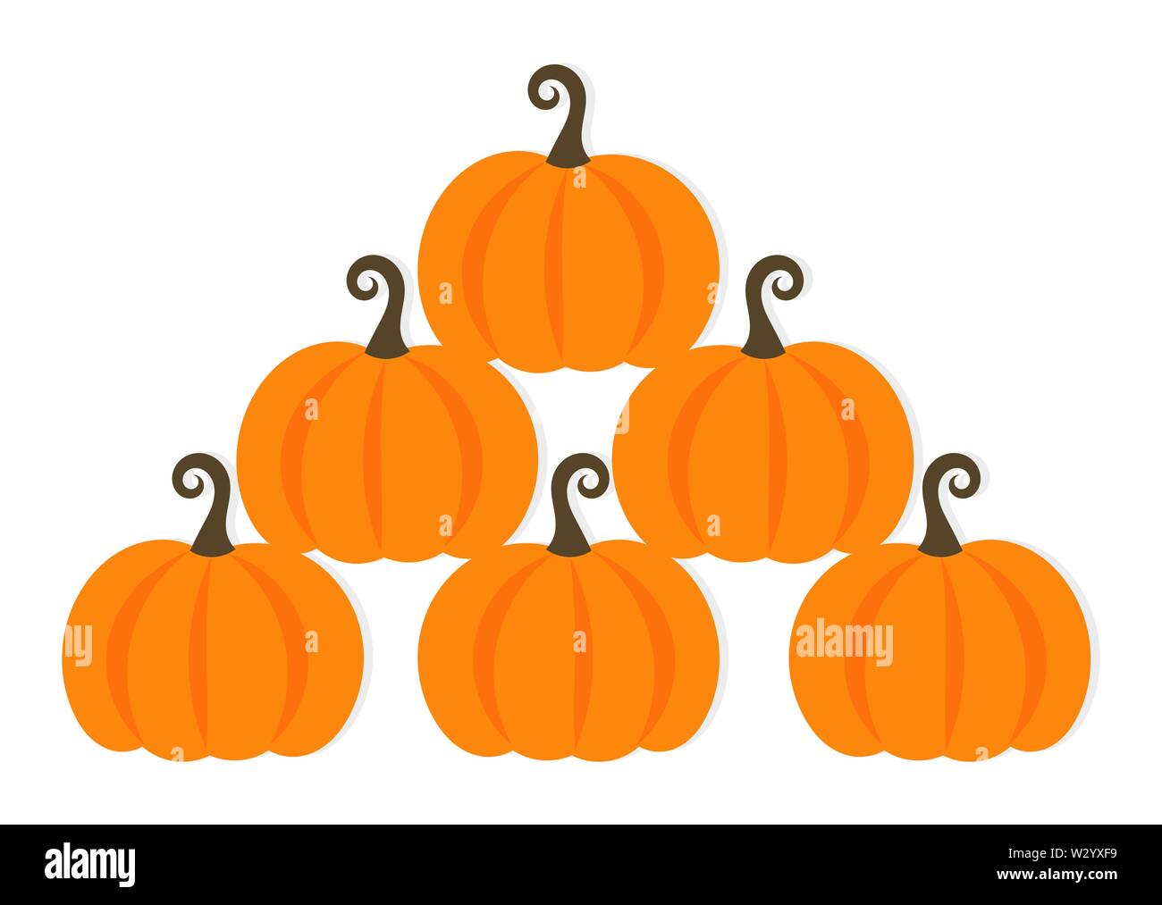 Autumn pumpkins stack isolated. Vector illustration Stock Vector Image ...