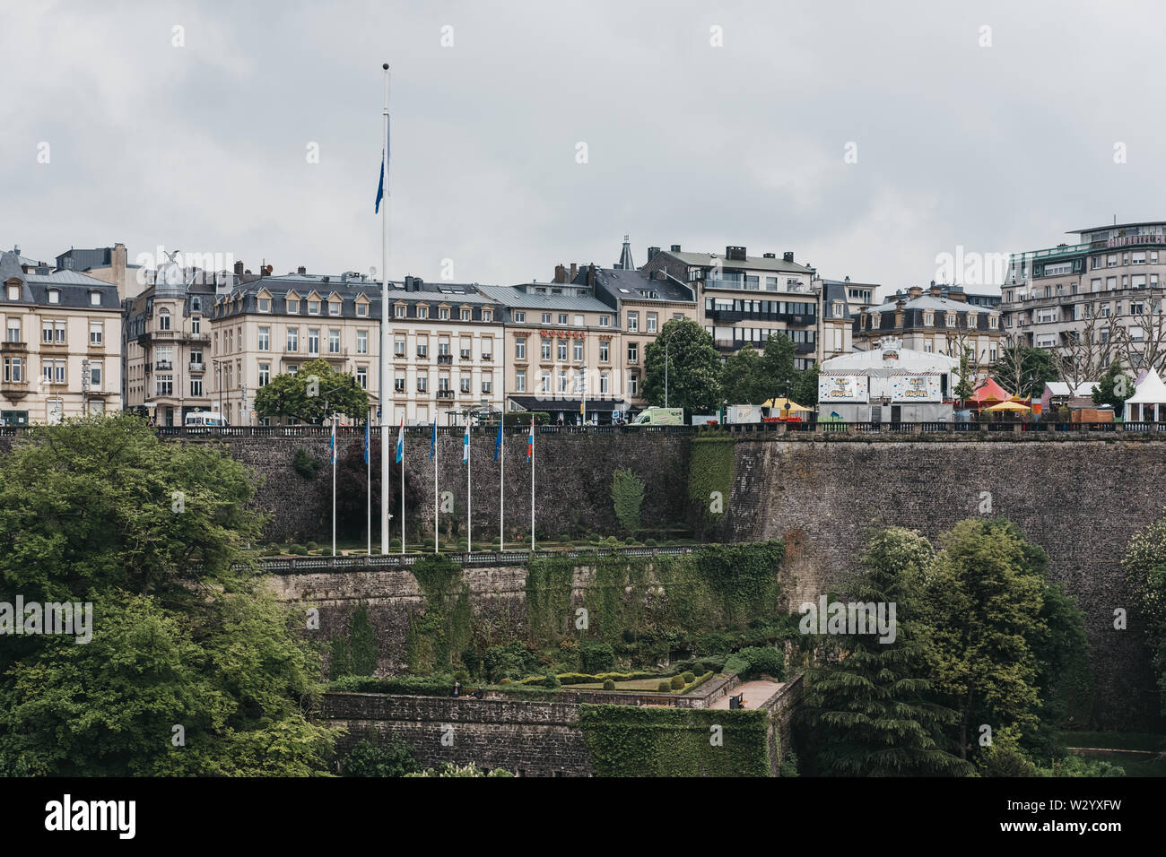 Luxembourg City, Luxembourg - May 19, 2019: View of Luxembourg City ...