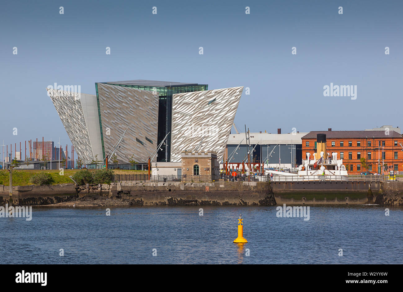 Ireland, North, Belfast, Titanic Quarter, Visitor centre designed by ...