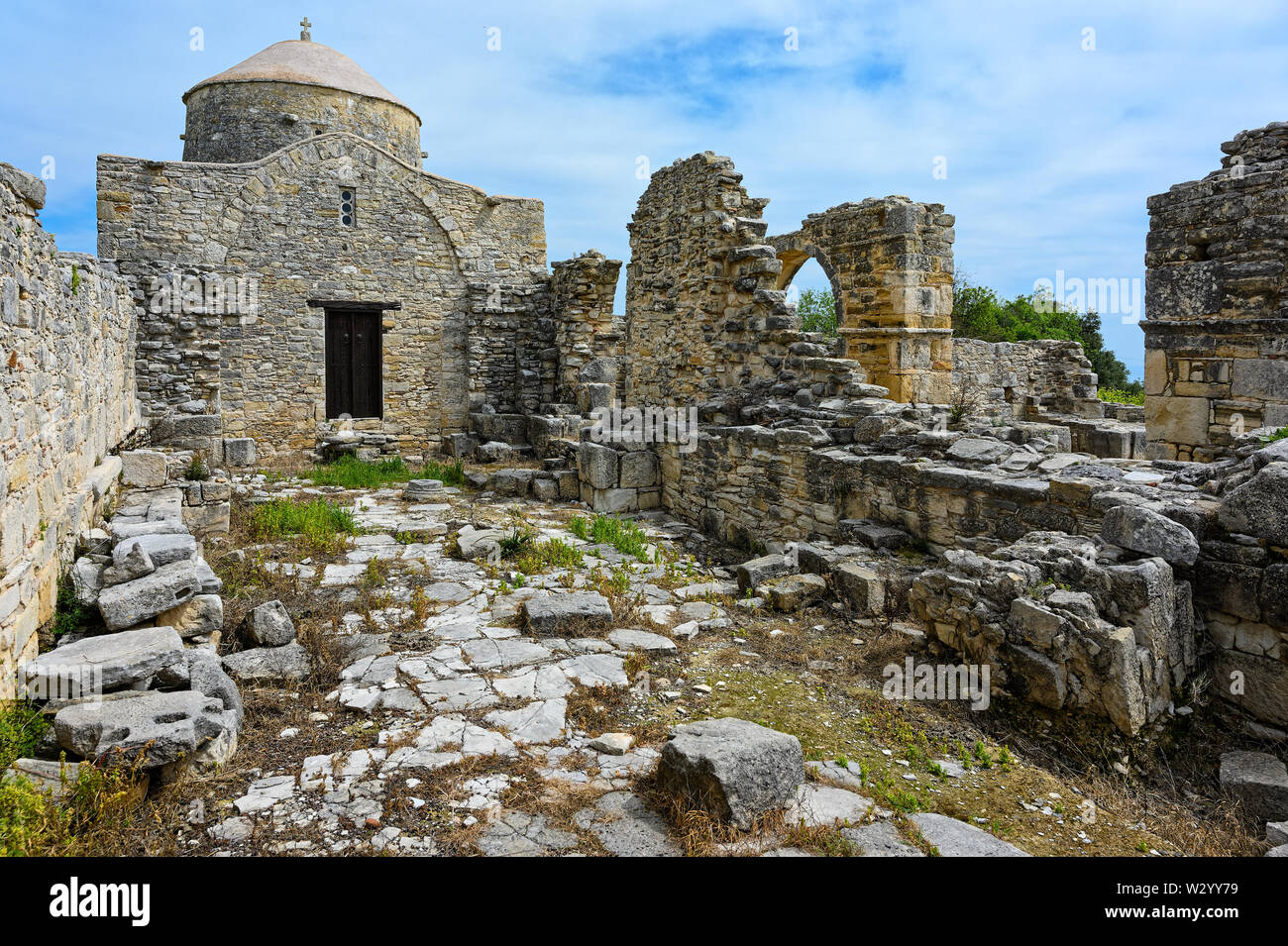 The abandoned Monastery of Timios Sravros (Holy Cross) in Anogyra ...