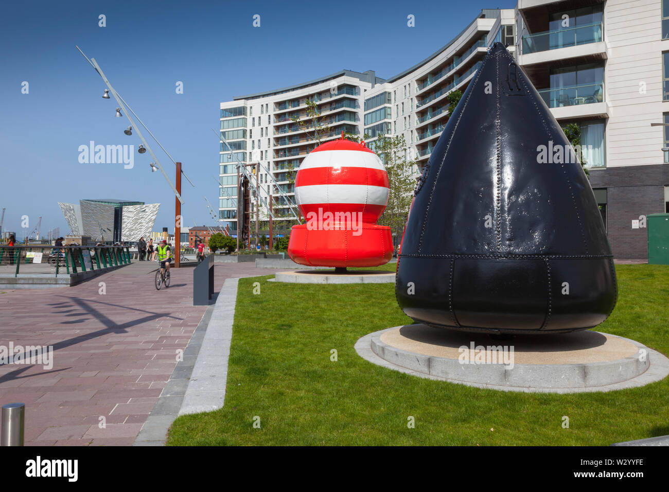 Ireland, North, Belfast, Titanic Quarter, Visitor centre designed by ...