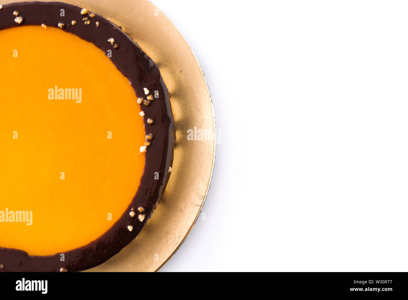 San Marcos or Massini cake isolated on white background. Top view ...