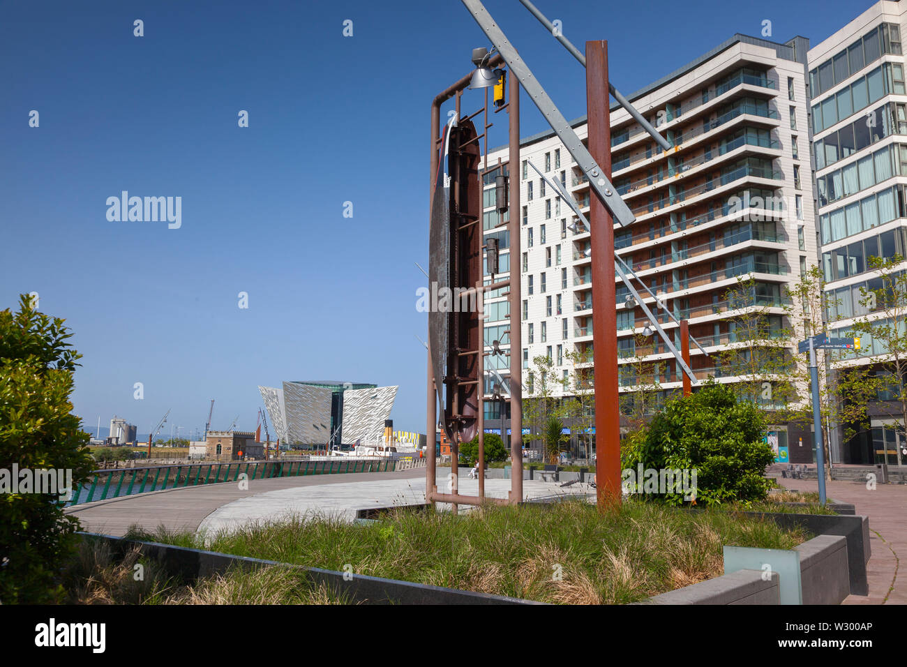 Ireland, North, Belfast, Titanic Quarter, Visitor centre designed by ...