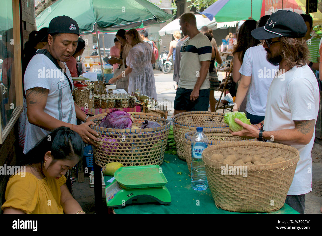 Canggu, Bali, Indonesia - 9th June 2019 : View of the Organic food ...