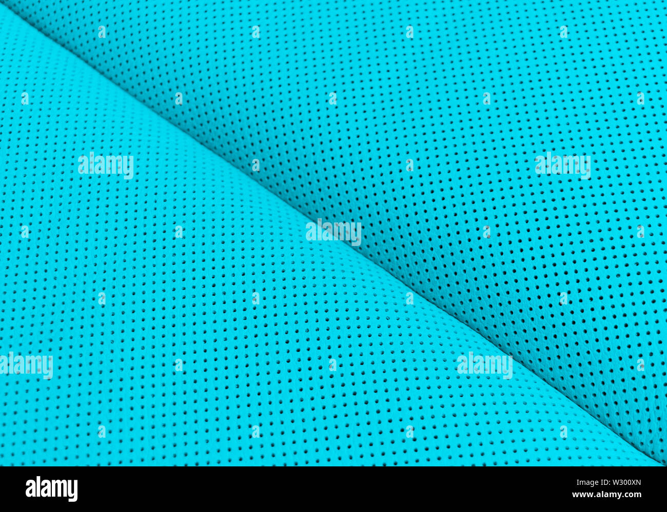 Modern luxury Car blue leather interior. Part of perforated leather car ...