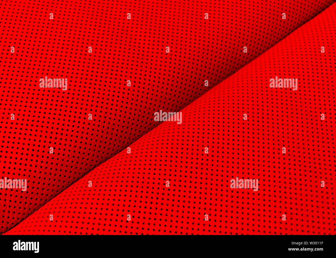 Modern luxury Car red leather interior. Part of perforated leather car ...