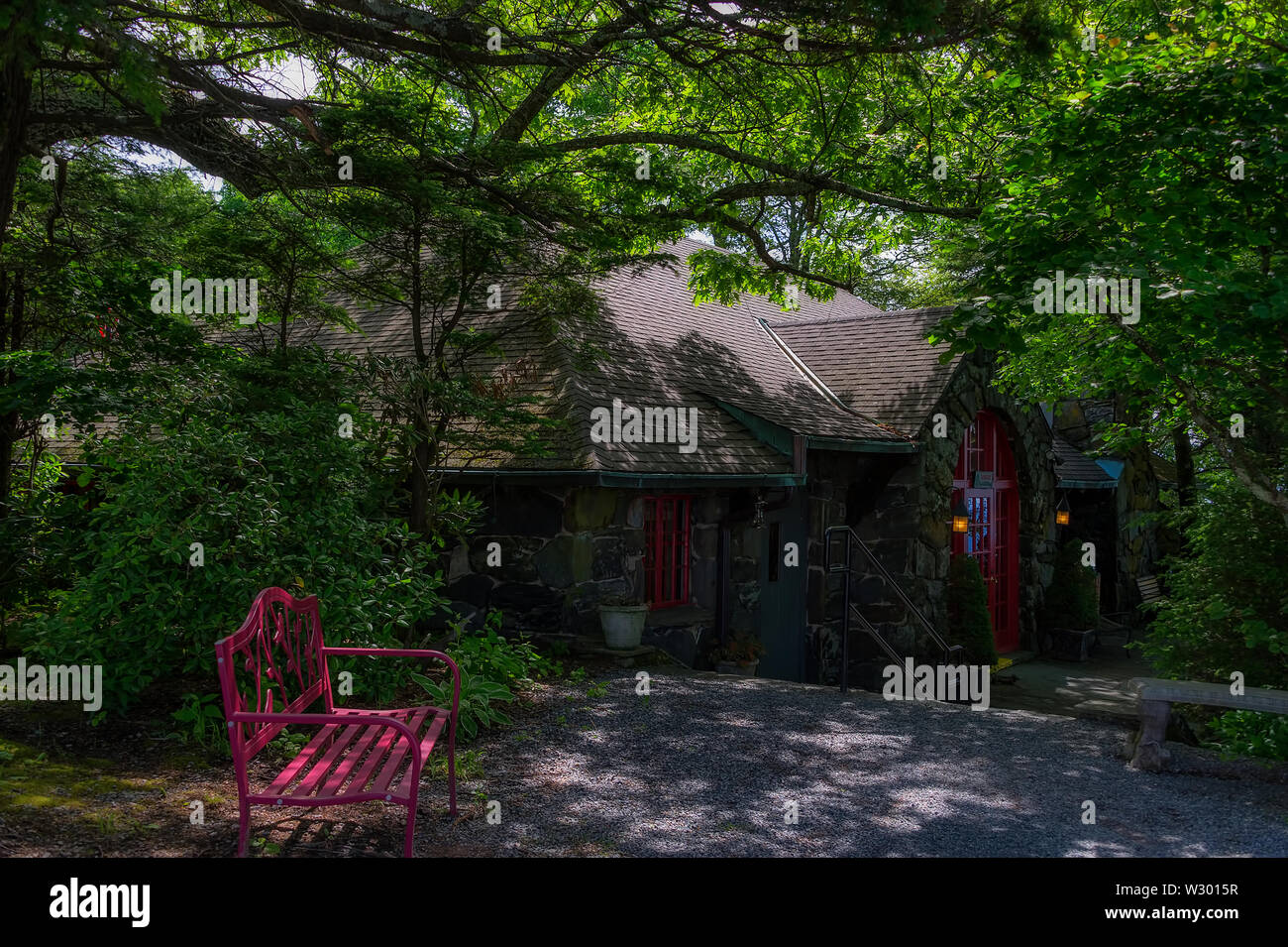 Blowing Rock, North Carolina,USA - June 12, 2019: Outside the gift shop ...