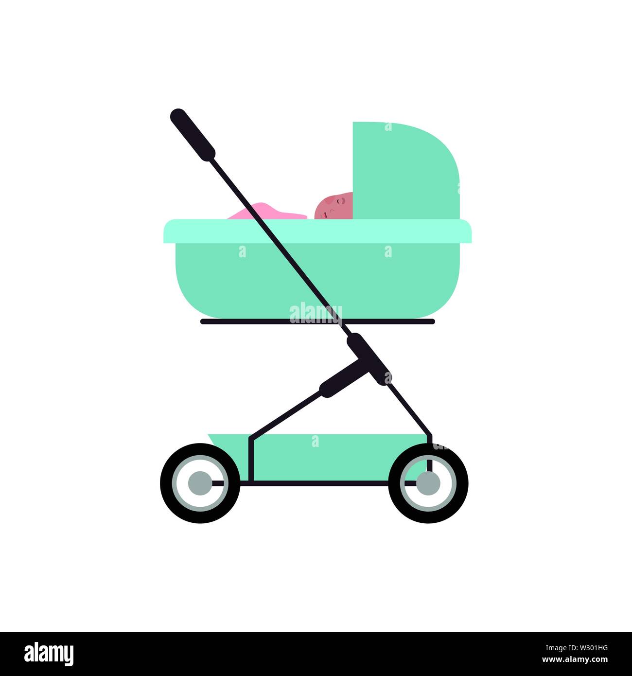 Nanny with stroller Stock Vector Images - Alamy