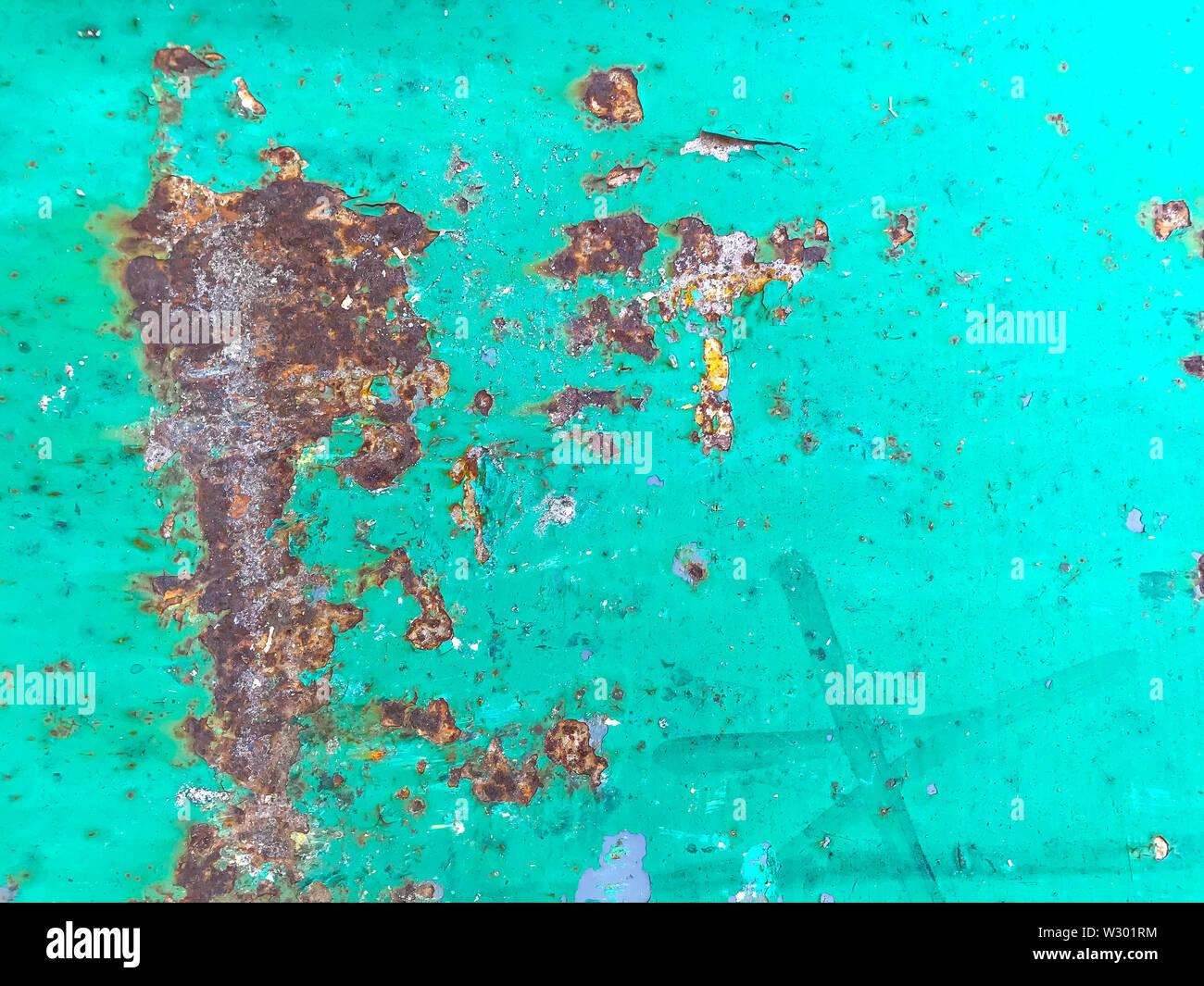 Corrosion, rust on painted metal surface Stock Photo - Alamy