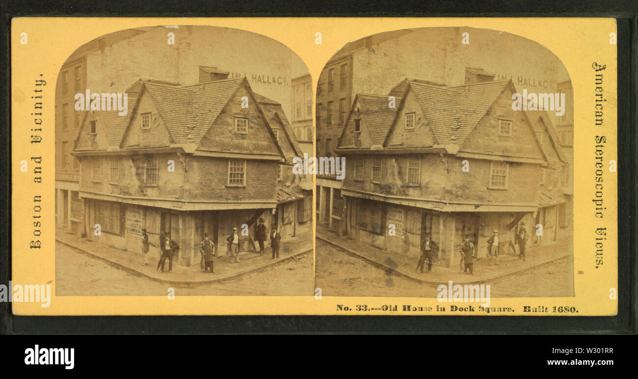 Old house in Dock square, built in 1860, from Robert N Dennis ...