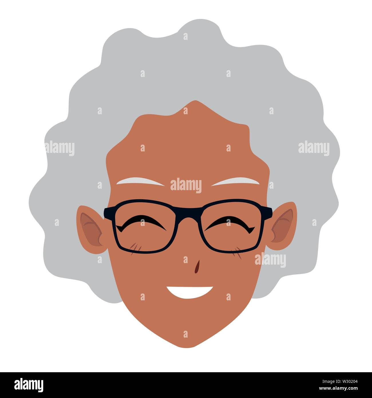 old woman smiling and happy Stock Vector Image & Art - Alamy